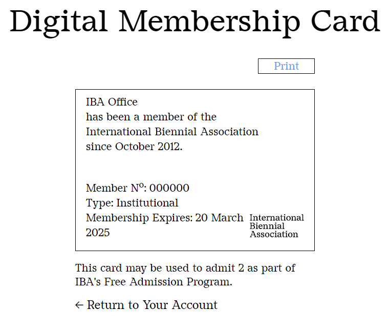 Digital Membership Card Guide – International Biennial Association